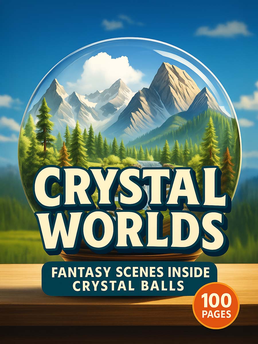 Crystal Worlds – 100 Fantasy Scenes Inside Crystal Balls | Little Joy Club